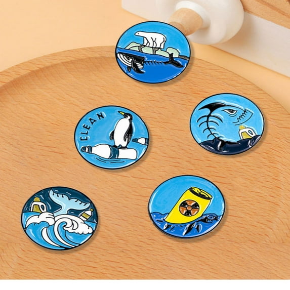 5Pcs Marine Protection Brooch Yannianjz Protection of The Marine Series ...