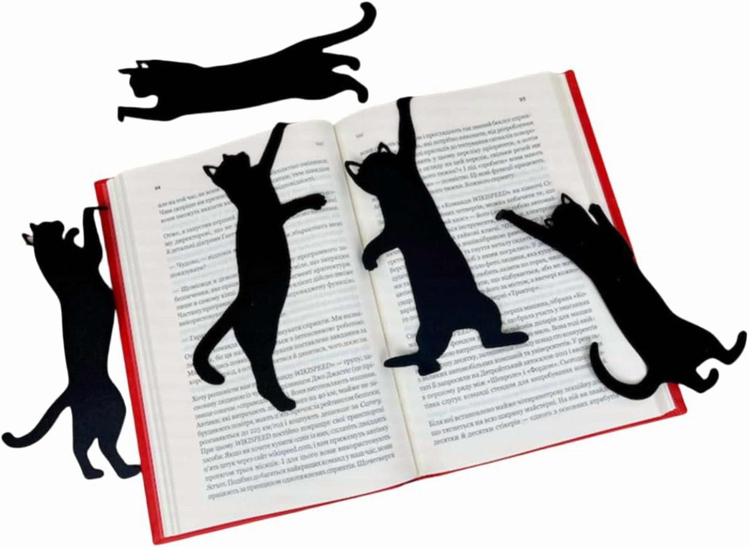 5Pcs Metal Cat Bookmarks Cute Black Cat Book Markers Cat Lover Gifts ...