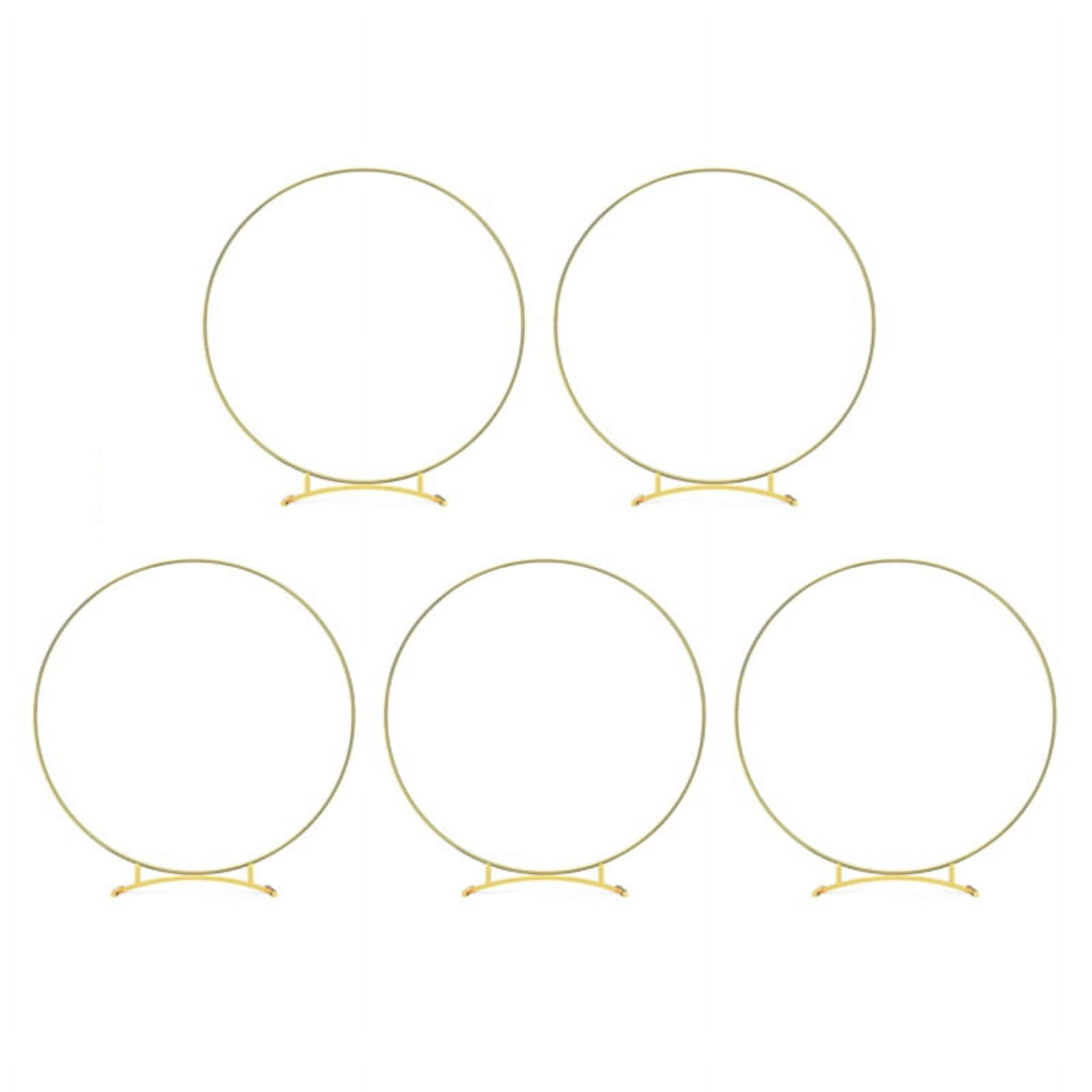 5Pcs Metal Curved Base Floral Hoop Centerpiece for Table, Metal Gold ...
