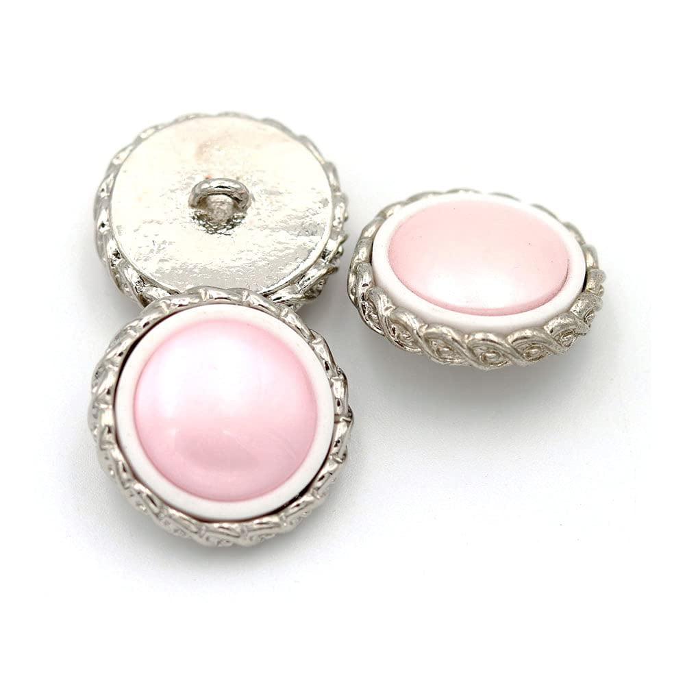 5Pcs Metal Resin Buttons Pearl Embellishment Crystal Upholstery Buttons ...