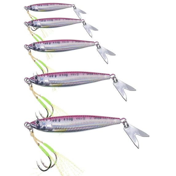 5Pcs Metal Spoon Fish Lures Fishing Lures Spinner Baits Casting Fishing ...