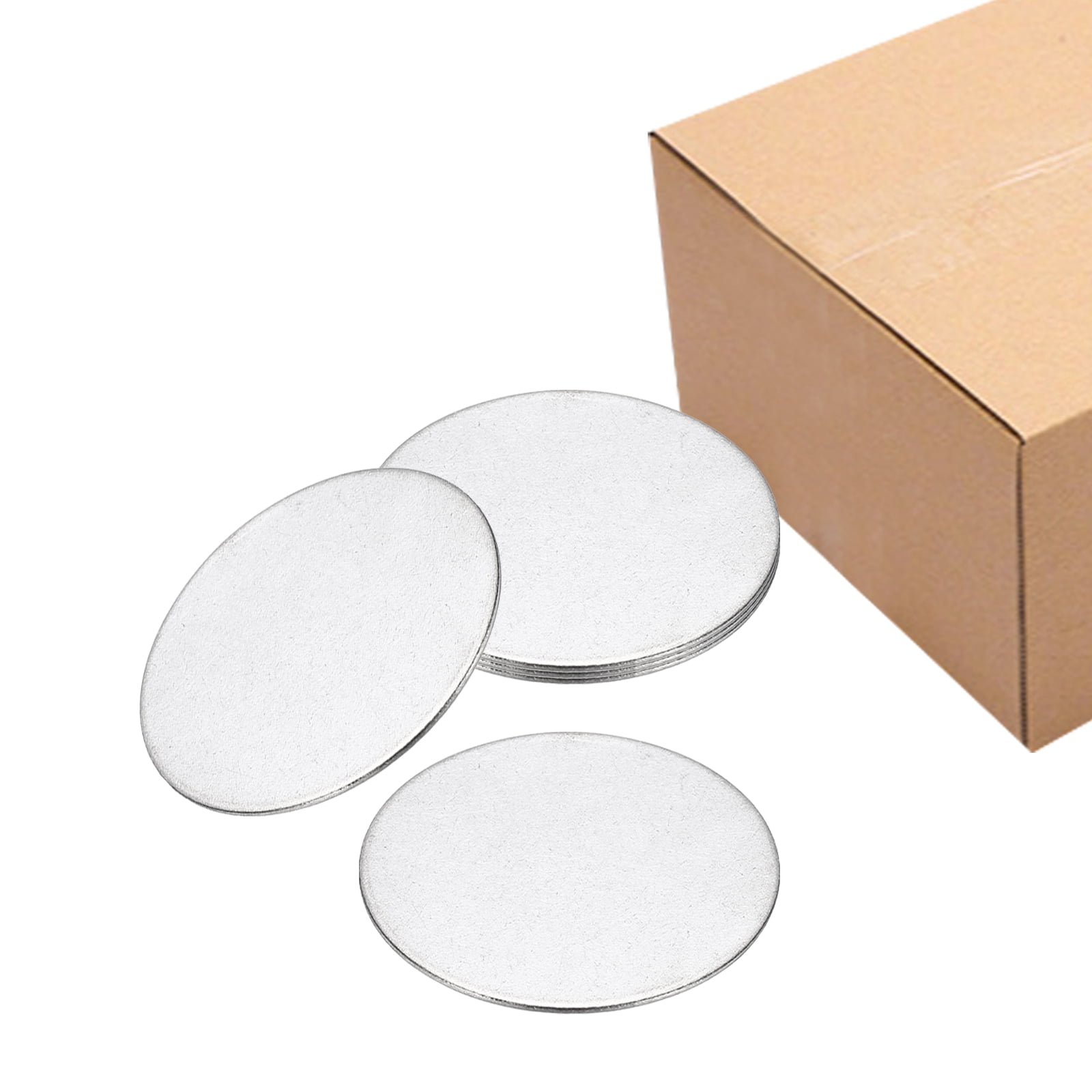 5Pcs Metal Stamping Blanks, 60mm Round Stamping Name Tags 304 Stainless ...