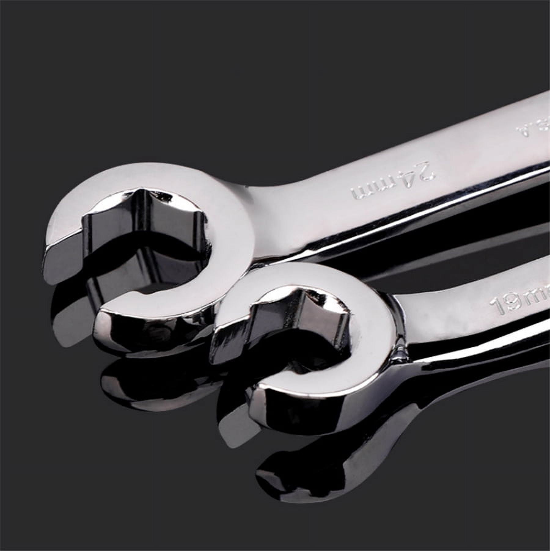 5Pcs Metric 6 Point Flare Nut Wrench Set w/Wrench Organizer Case Hand ...