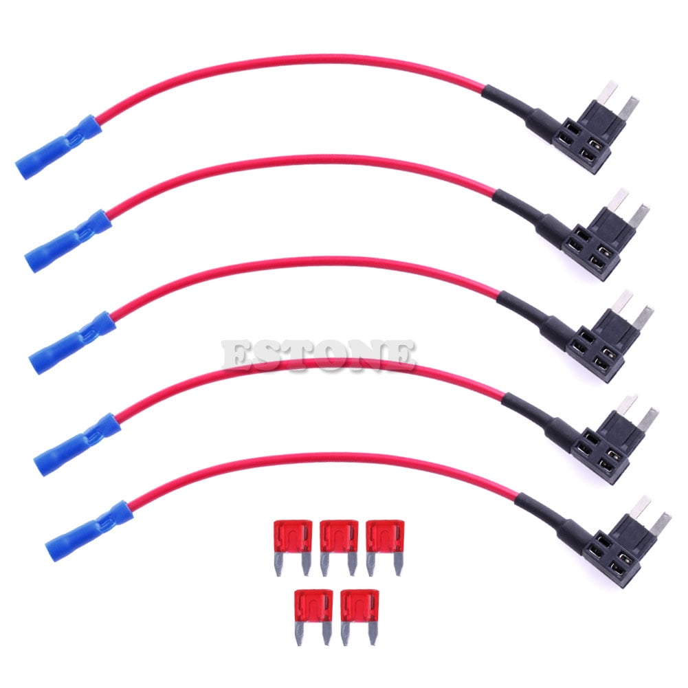 5Pcs Mini ATM Fuse Adapter tap Dual Circuit Adapter Holder For Car Auto ...