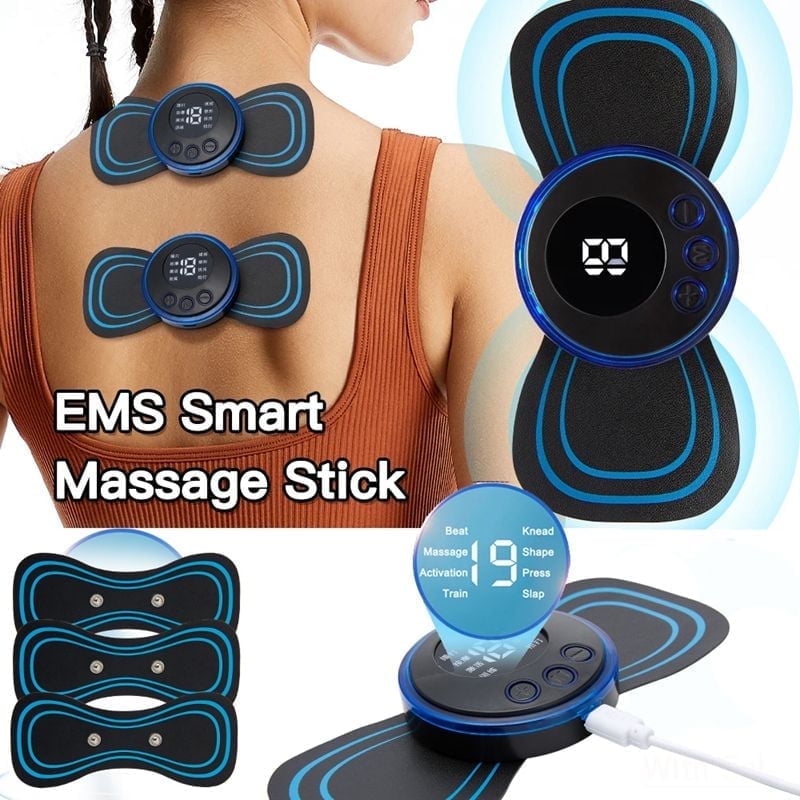 Electric Wireless Mini Massager Stick, Rechargeable Muscle Stimulator ...