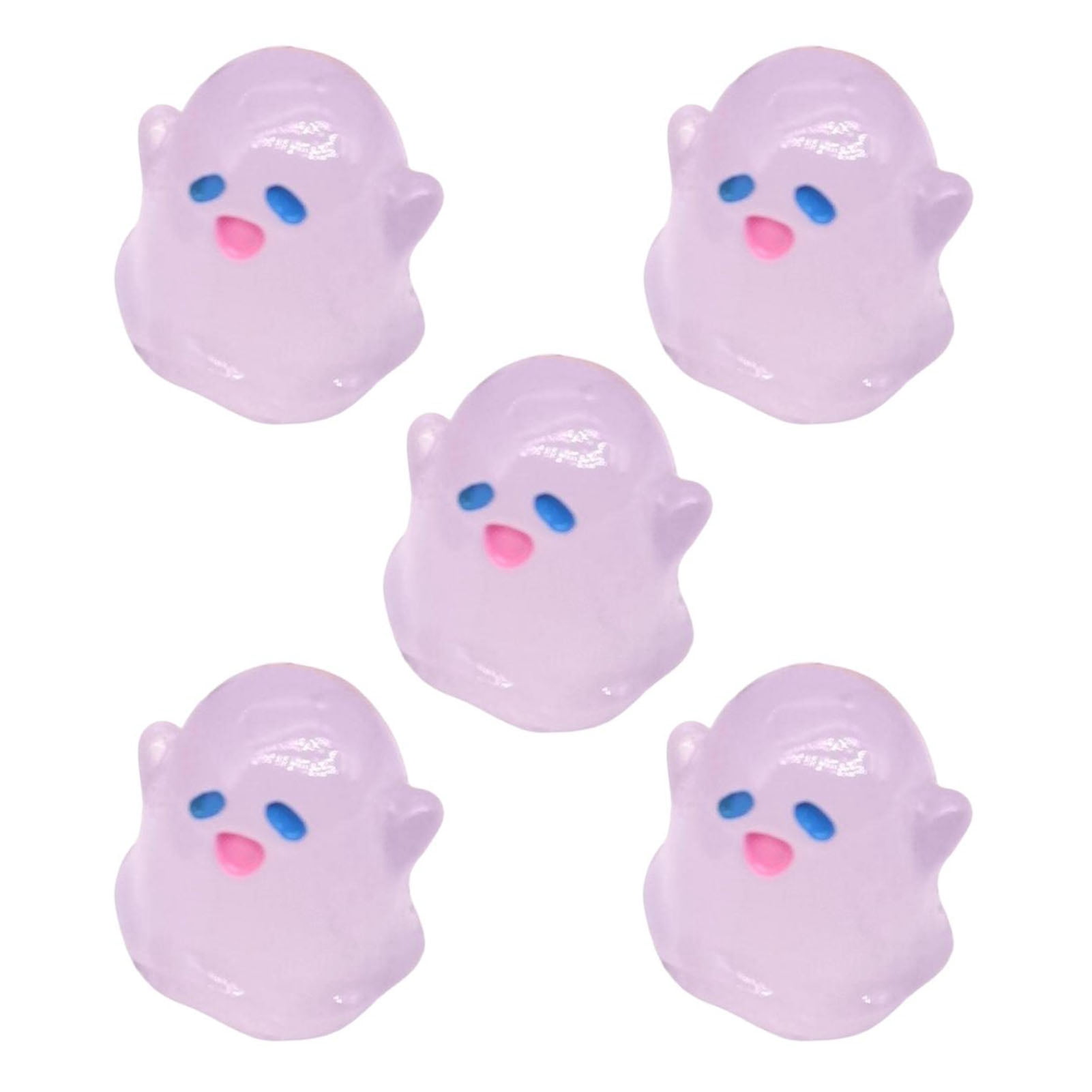5Pcs Mini Resin Halloween Ghost Figurines Cute Glow in The Dark Ghost ...