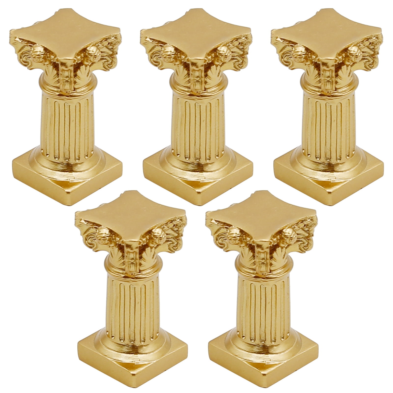 5Pcs Miniature Roman Pillar Greek Columns, Gold Resin Artistic Ornament ...