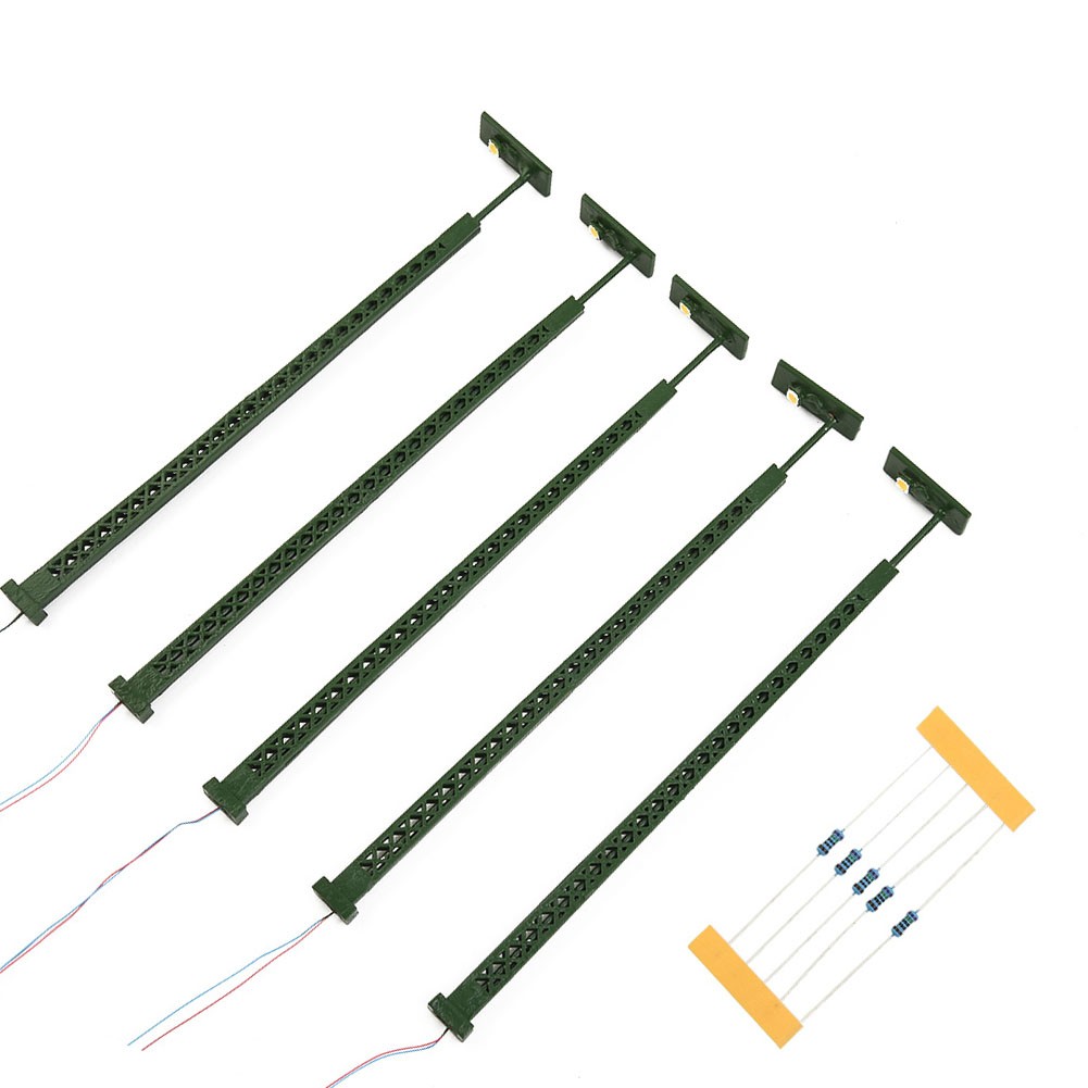 5Pcs Model Railroad Lights Lattice Mast Light H0 Gauge Light Layout Led ...