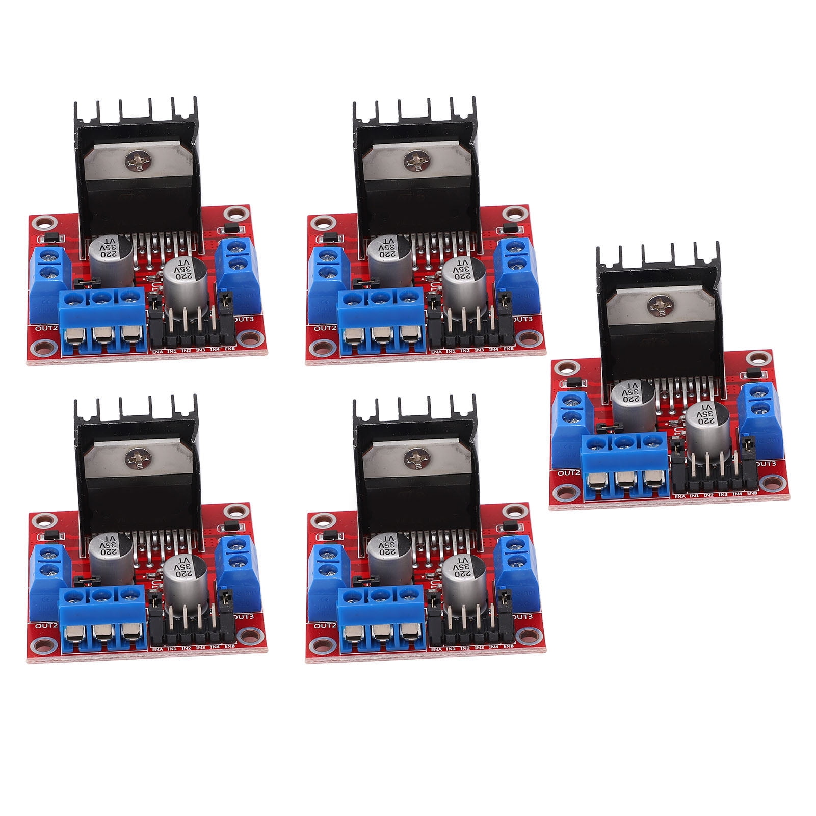 5Pcs Motor Driver Module Drive Controller Dual H Bridge Board L298N for Step Stepper Motors ...