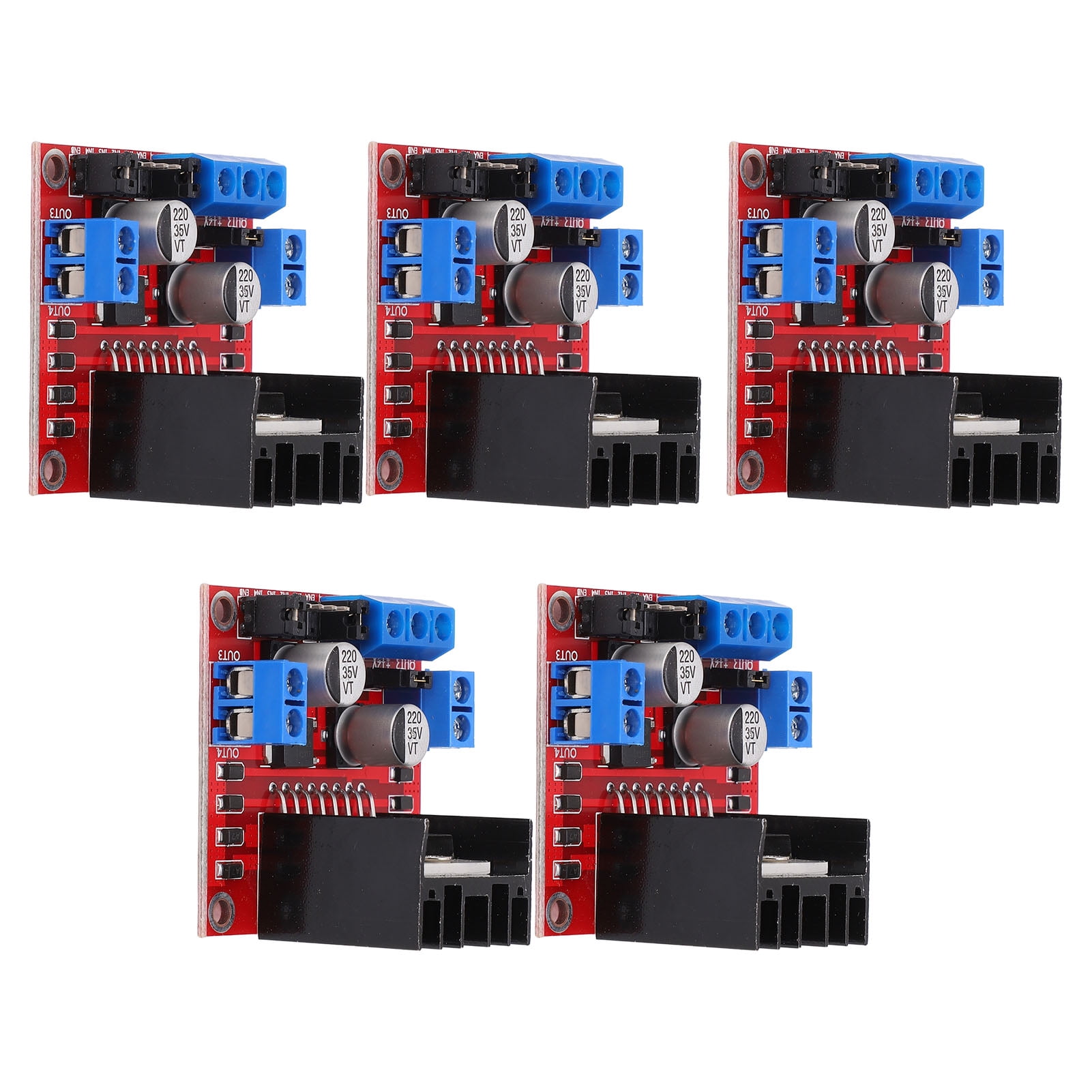 5Pcs Motor Driver Module Drive Controller Dual H Bridge Board L298N for Step Stepper Motors ...