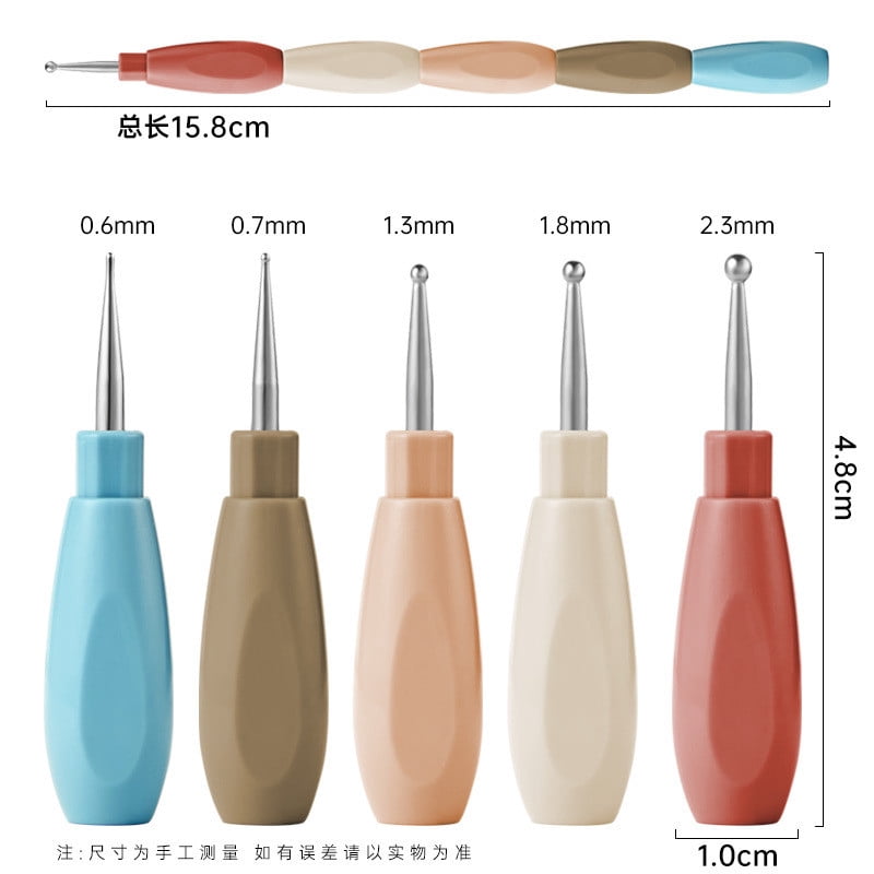 5Pcs Nail Art Dotting Pens Multi-Size End Nail Painting Tools ...
