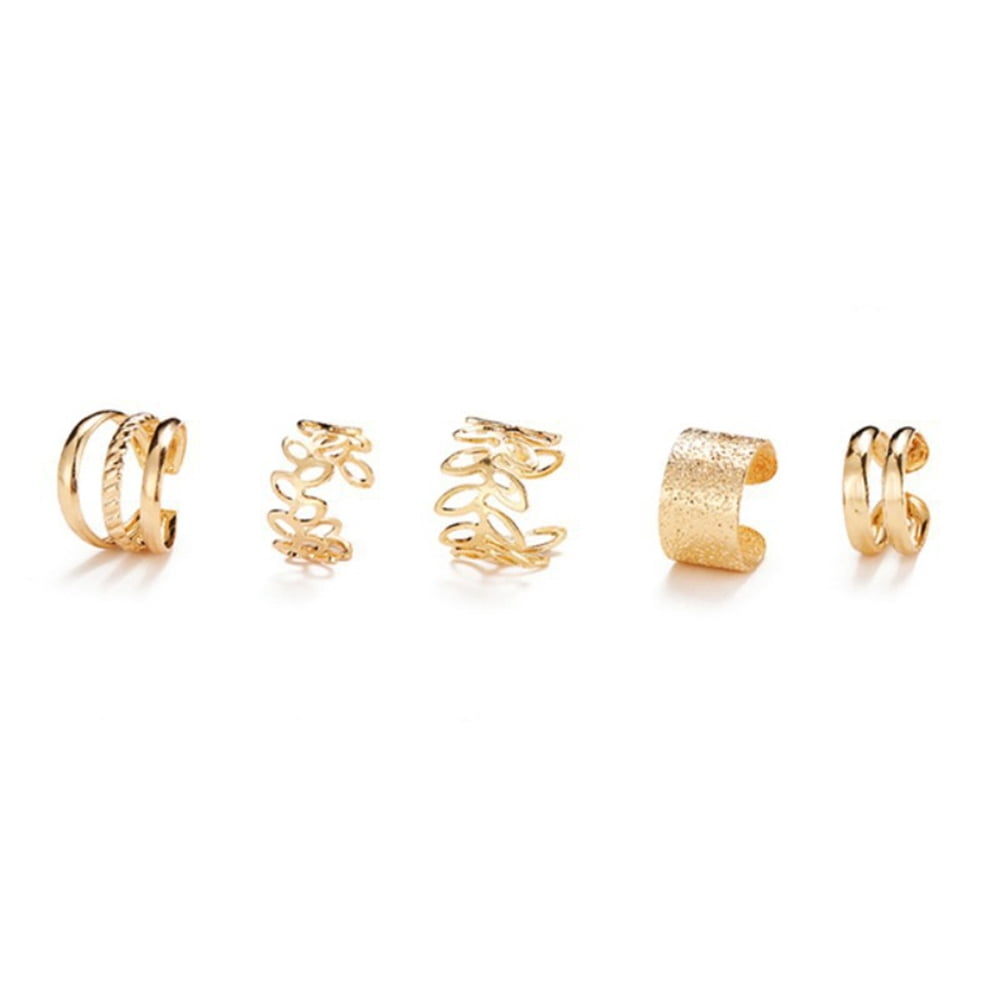 5Pcs Non Pierced Ear Bone Clip Set High End European American Fashion ...