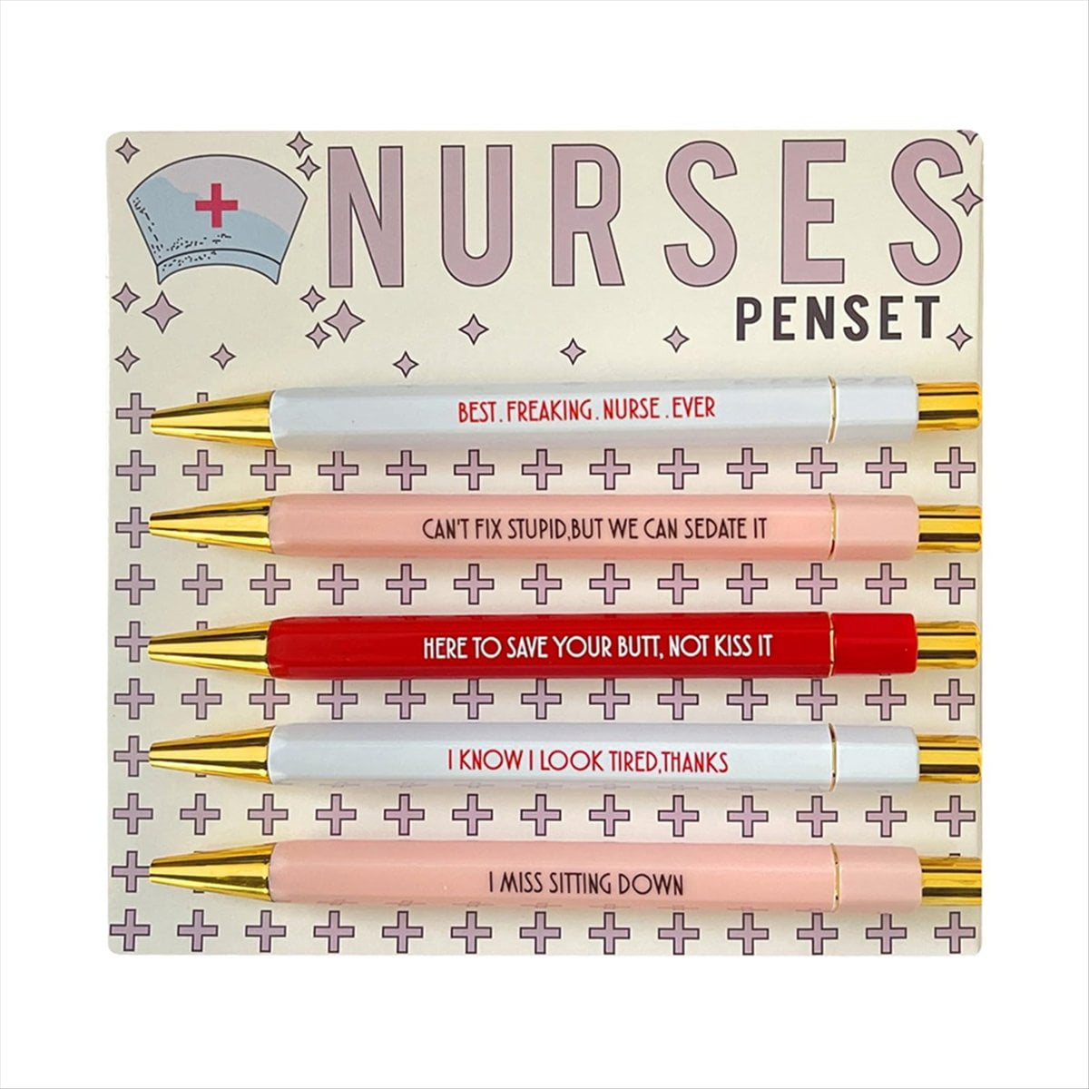 5Pcs Nurses Pen with Mood Word Multifunctional Portable Funny Nurses ...