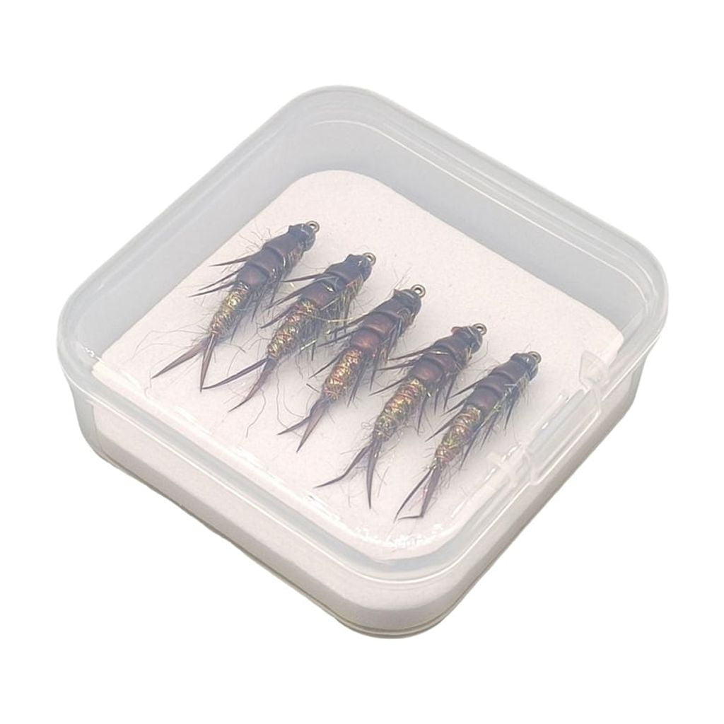 5Pcs Nymph Shape Fly Fishing Lures Topwater Baits With Sharpened Crank ...