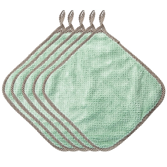 5Pcs Of Cleaning Cloths Kitchen Towels Microfiber Washcloths Reusable ...