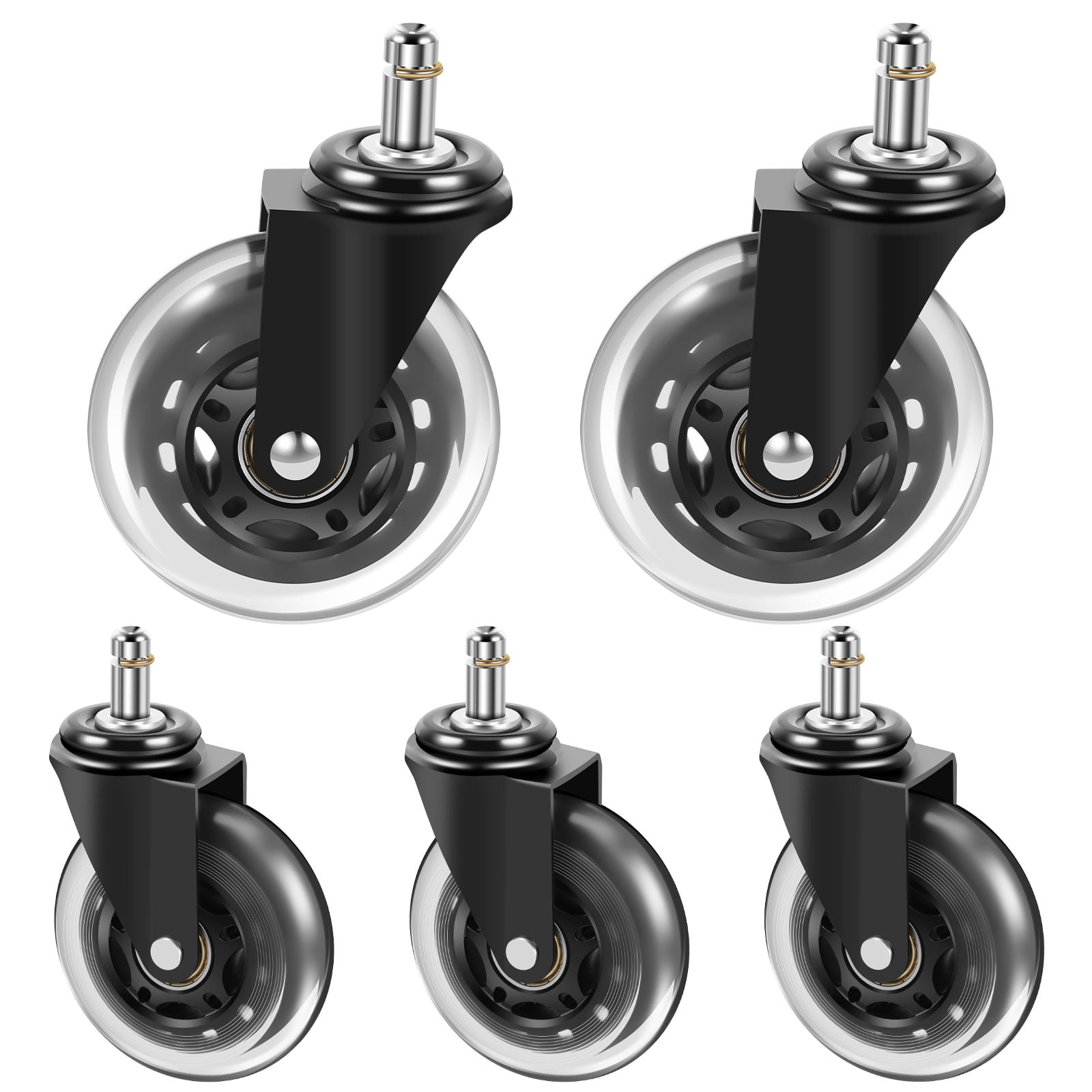 5Pcs Office Chair Wheels Replacement 3 Inch Heavy Duty Office Chair ...