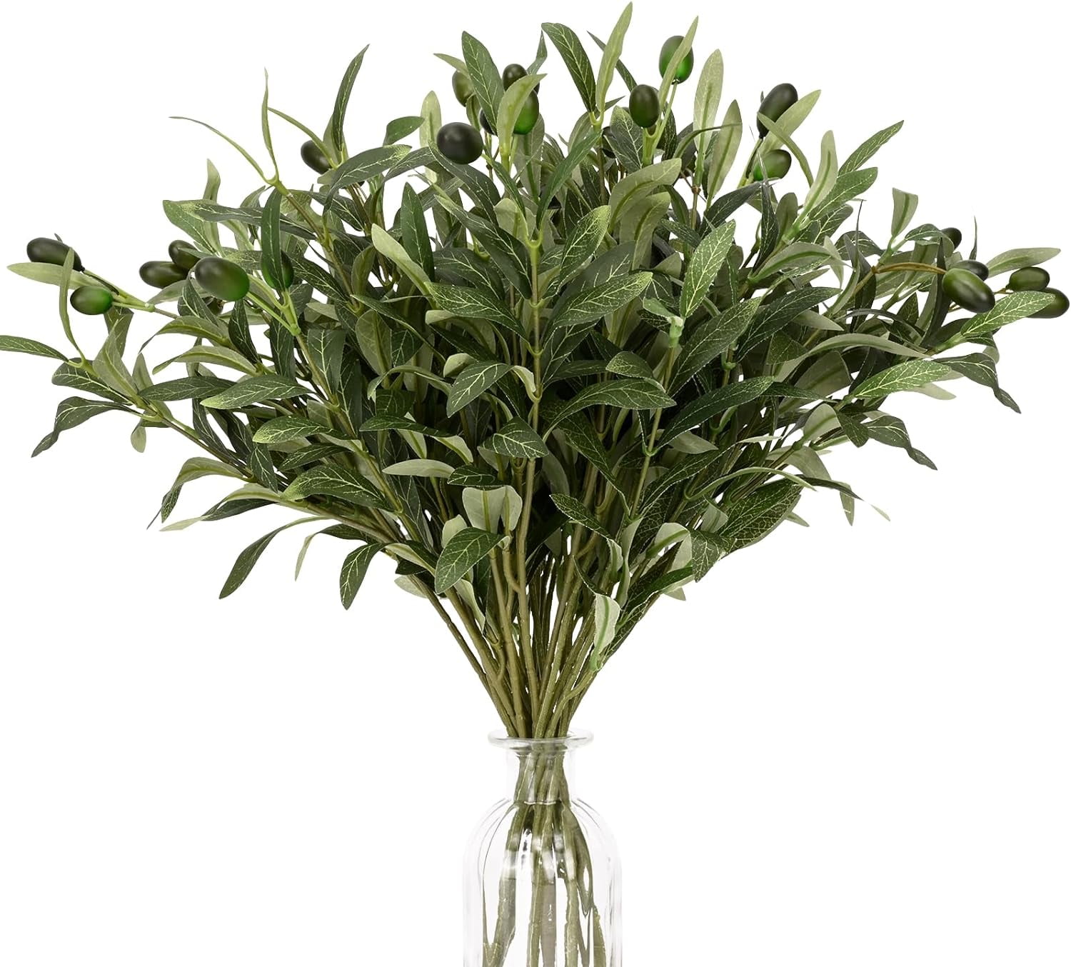 5Pcs Olive Branches for Vases, Faux Olive Tree Branches with Lifelike ...