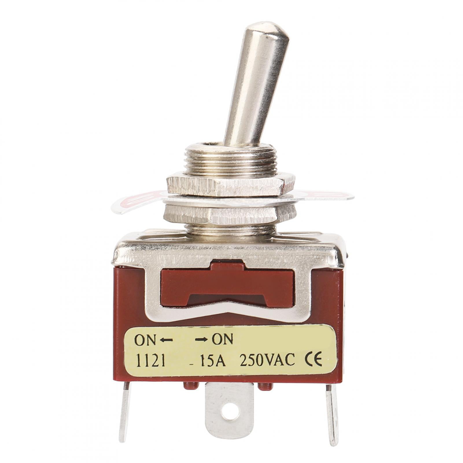 5Pcs On ON SPDT Toggle Switch 12mm 3 pin 2 position 15A 250V - Walmart.com
