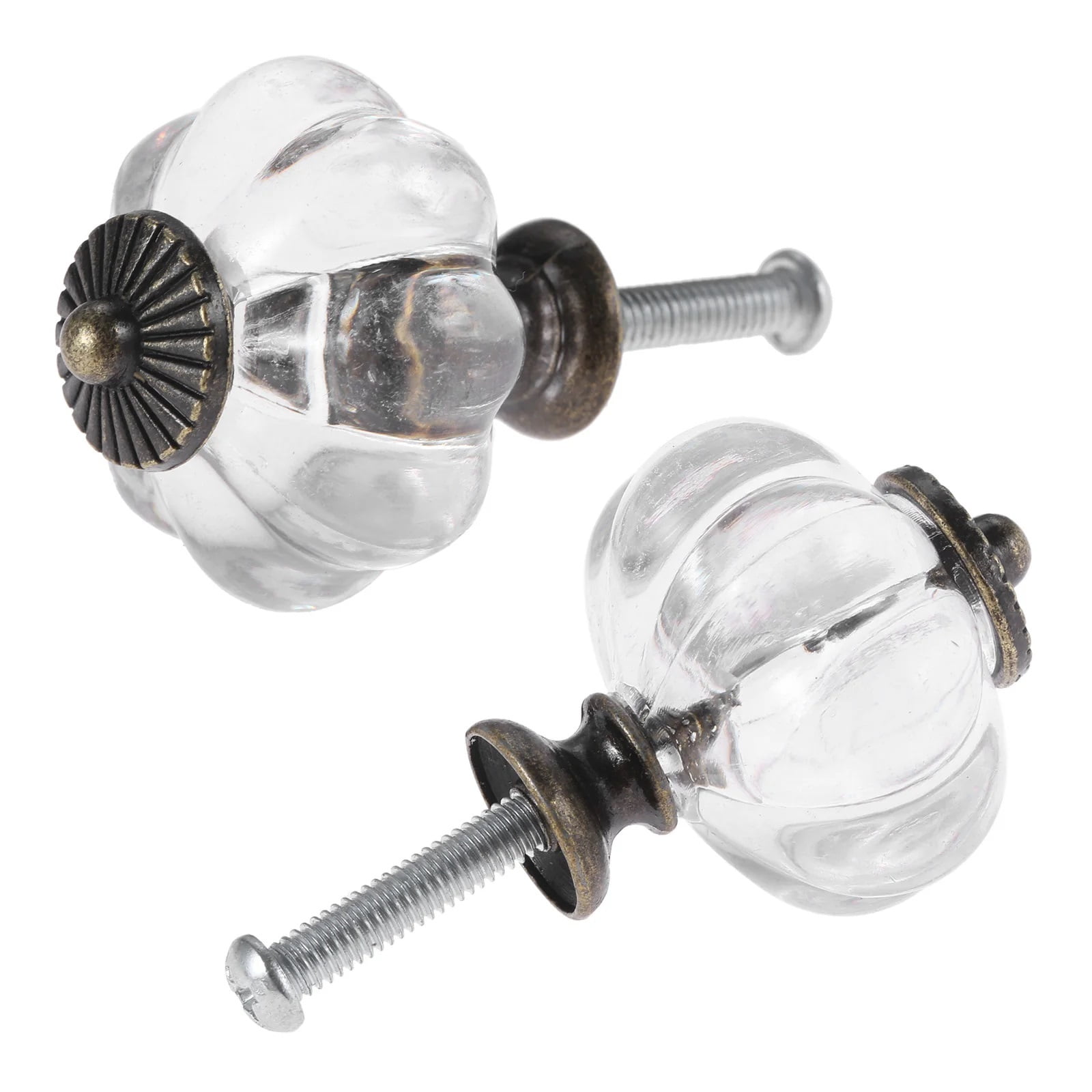 5Pcs Or 2Pcs Transparent Pumpkin Knob W/screw Handle Pulls Cabinet ...