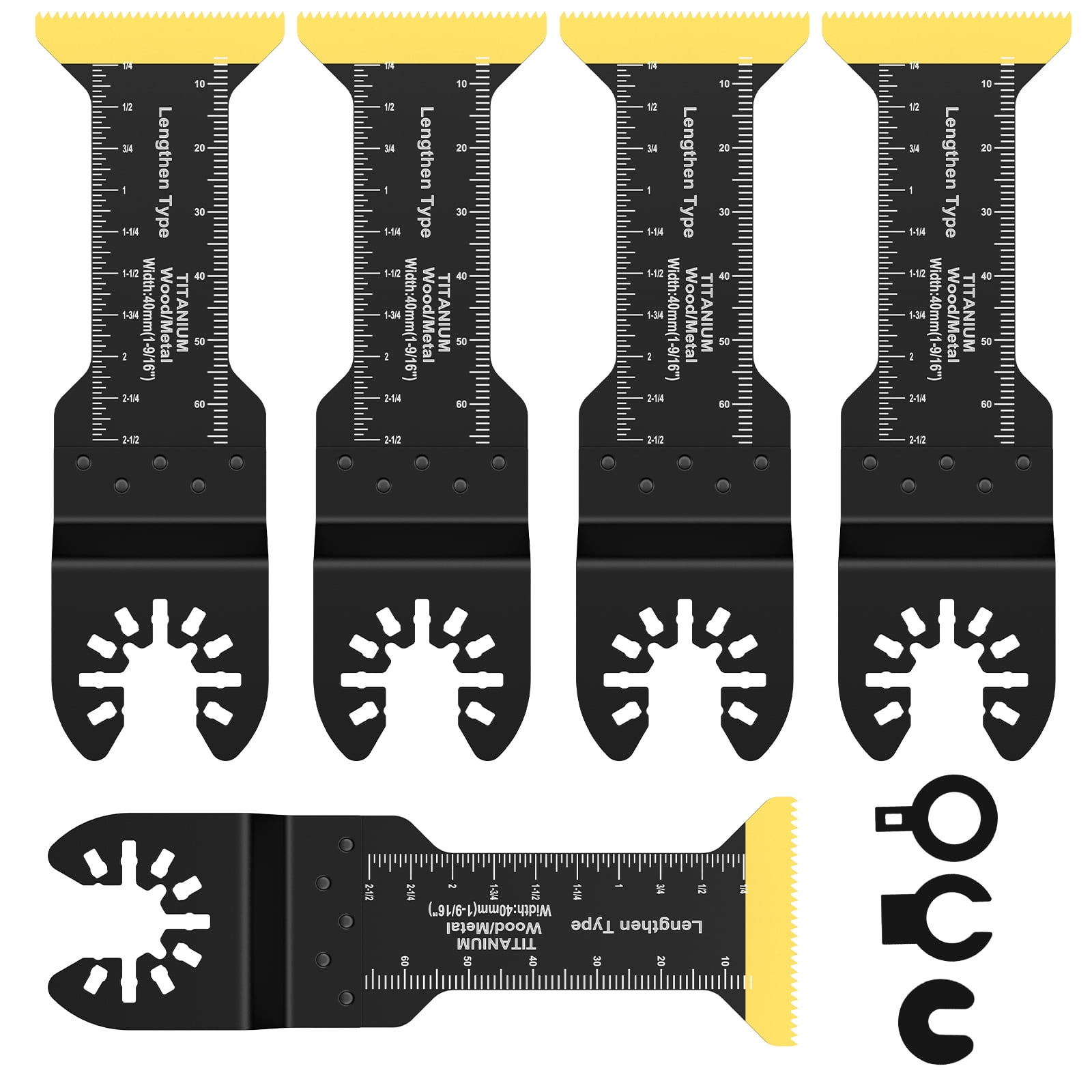 5Pcs Oscillating Saw Blade Set 2-3/4inch Extra Long Bimetal Oscillating ...