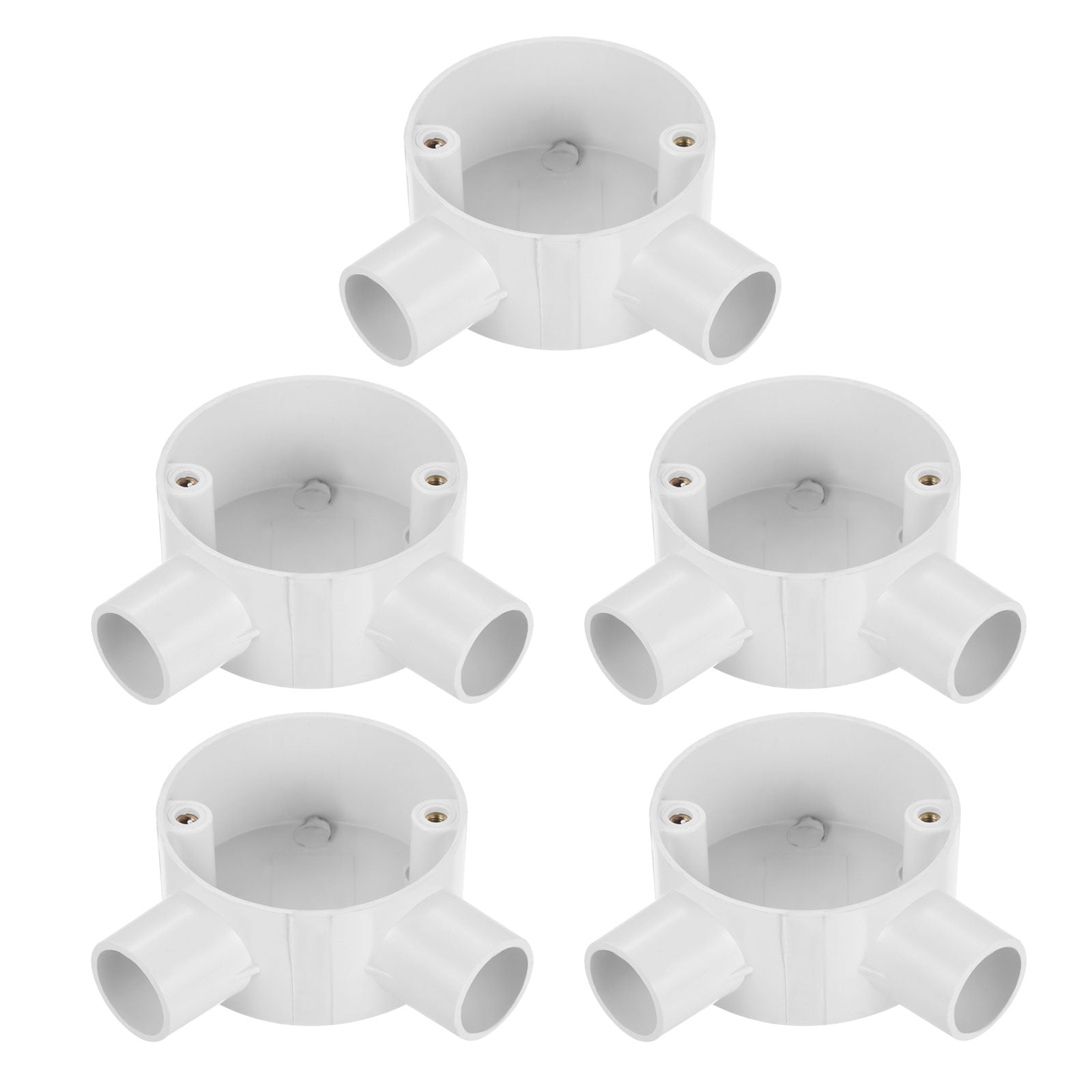 5Pcs PVC Conduit Box Junction Box 90 Degree 2 Way 20mm M4 x 0.7 ...