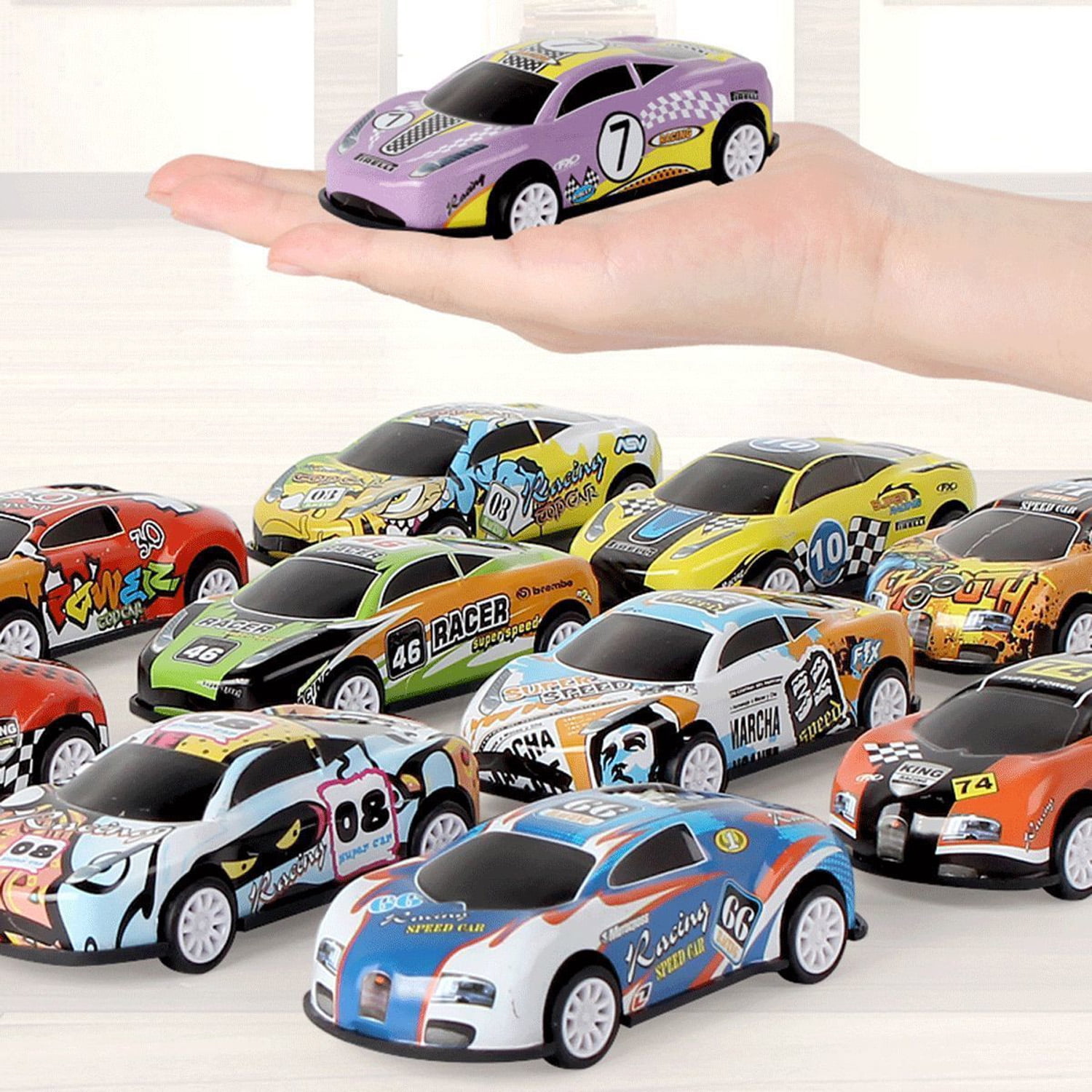 5Pcs Party Favor Car Toys Pull Back Race Car Party Favors for Boys Mini ...