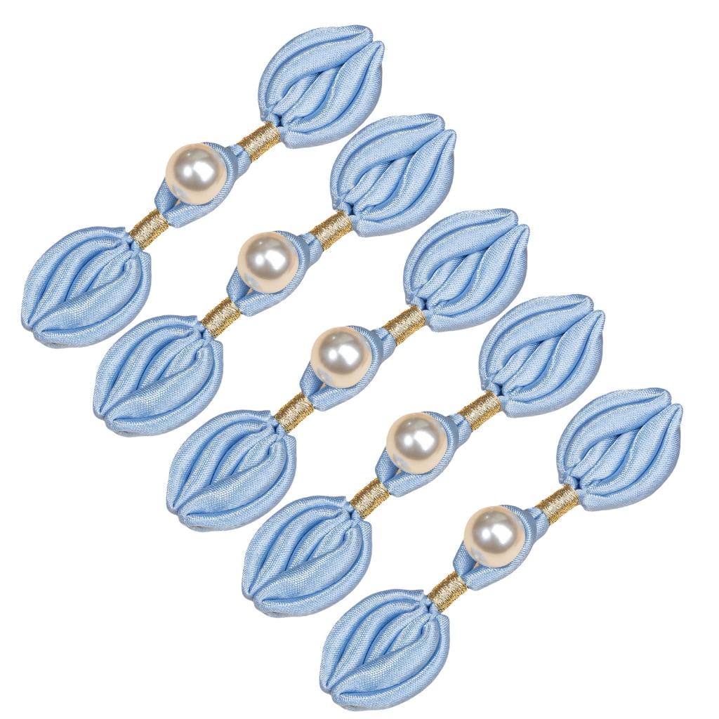 5Pcs Pearls Embellished Cheongsam Button Chinese Knot Button Closure ...
