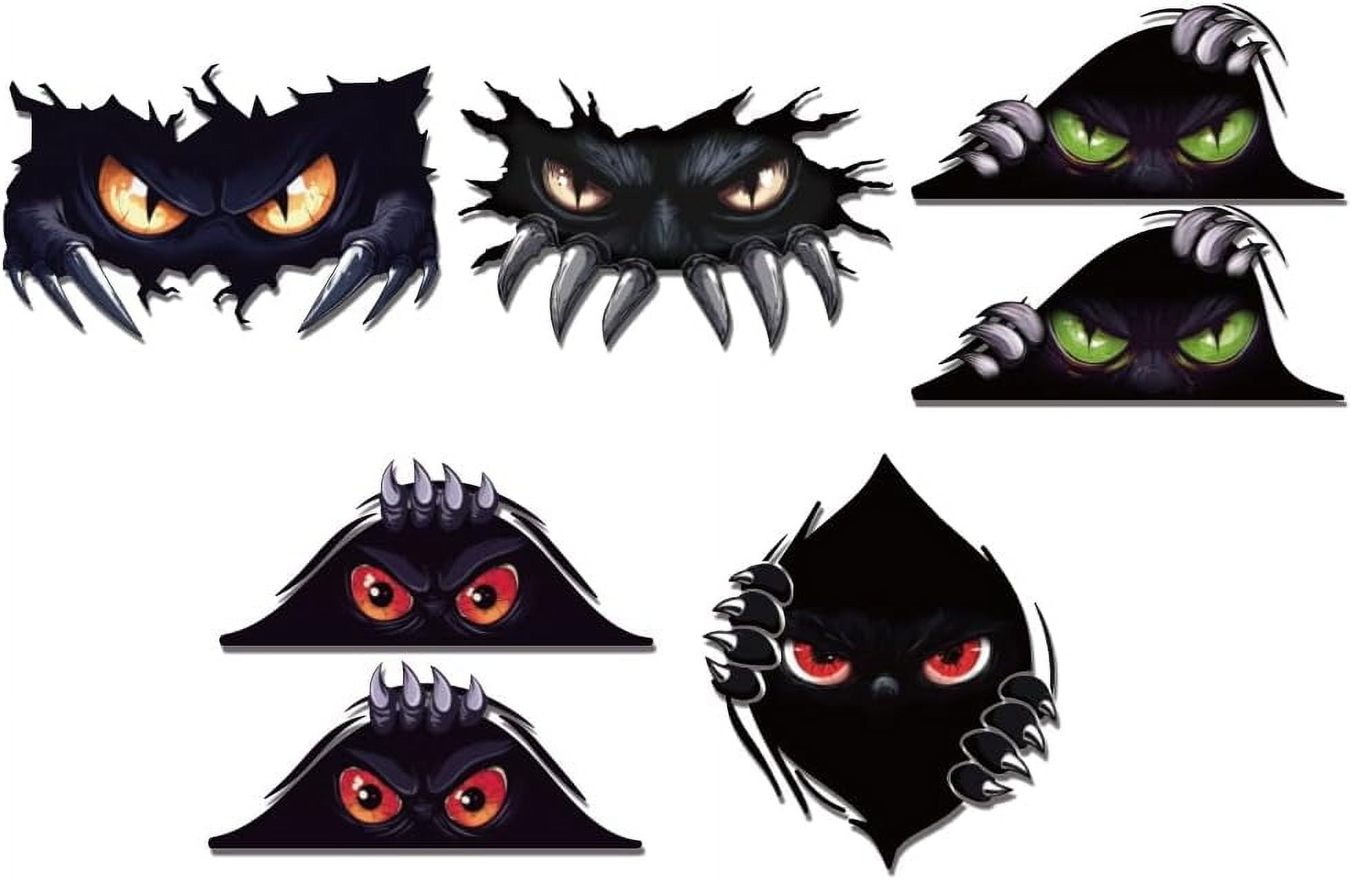 5Pcs Peeking Monster Angry Eyes Car Decal Set Funny Monster Waterproof ...