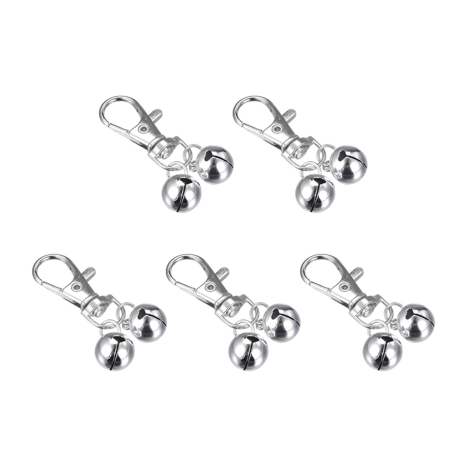 5Pcs Pet Bells, 1.2cm/0.47" Dia Zinc Alloy Jingle Bells Keychain Craft ...