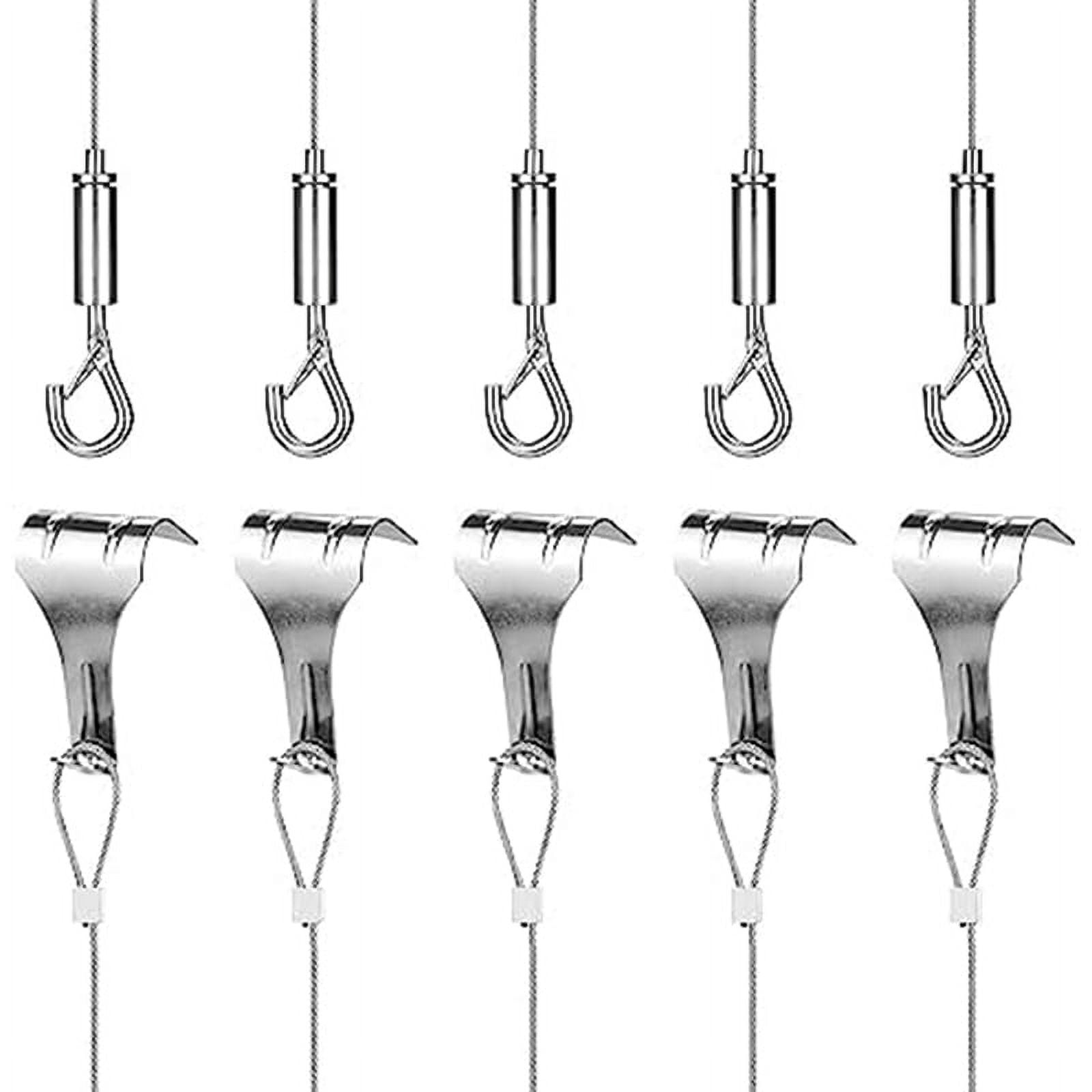 5Pcs Picture Hanging Wire Kit, 2M x Φ1.5mm Stainless Steel with Wire ...