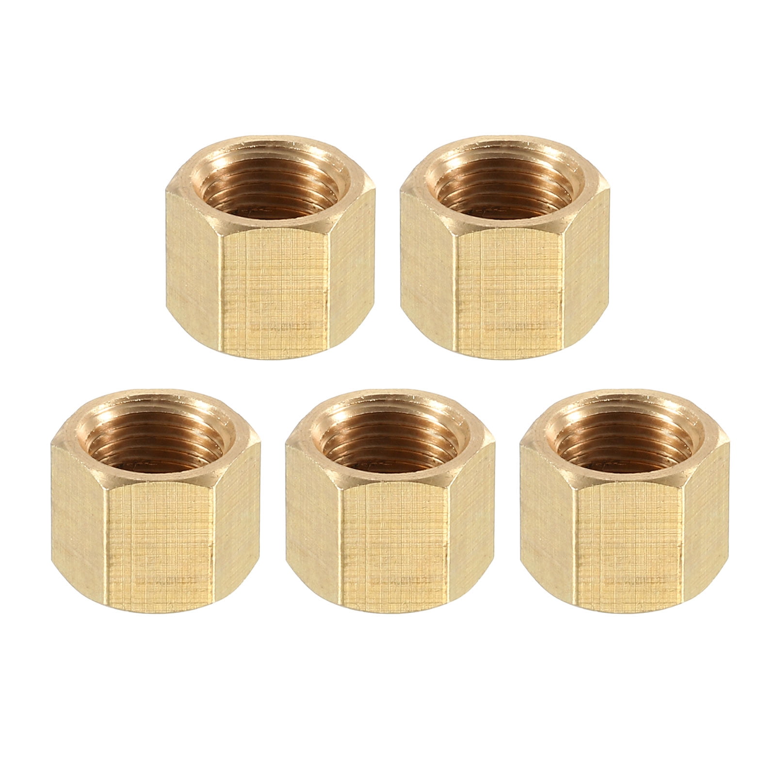 5Pcs Pipe Fitting Caps, G1/8" Brass Hex Thread Pipe Caps, Brass ...
