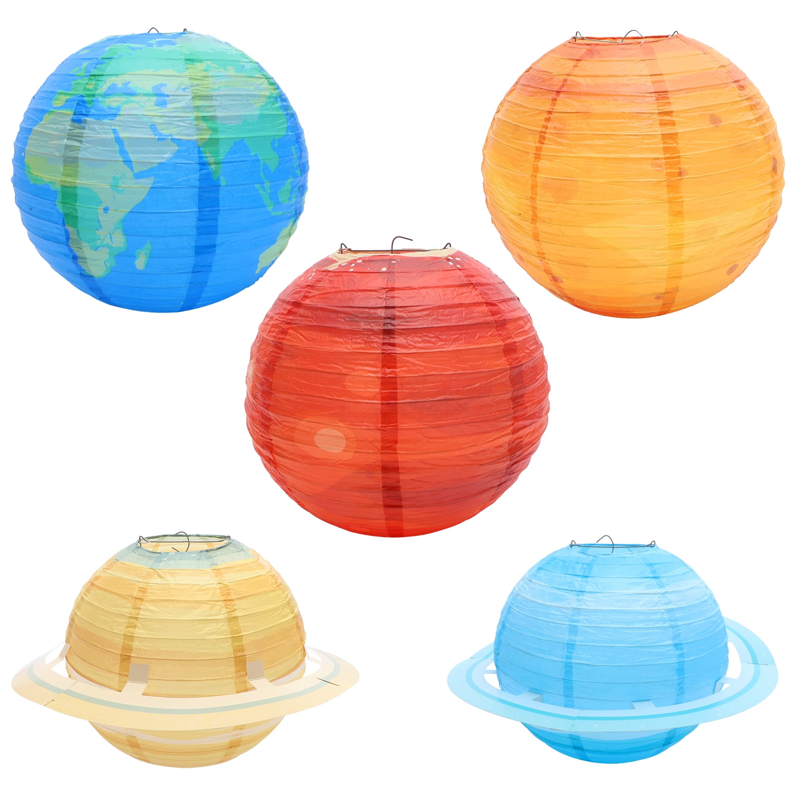 Solar System Paper Lanterns for Decor 5 Pieces Assorted Color Strong ...