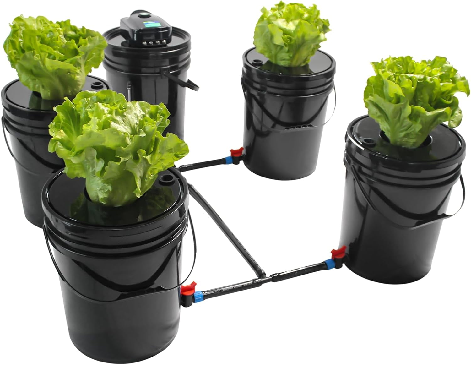 5Pcs Planting Buckets, Deep Water Culture DWC Hydroponic Grow System ...