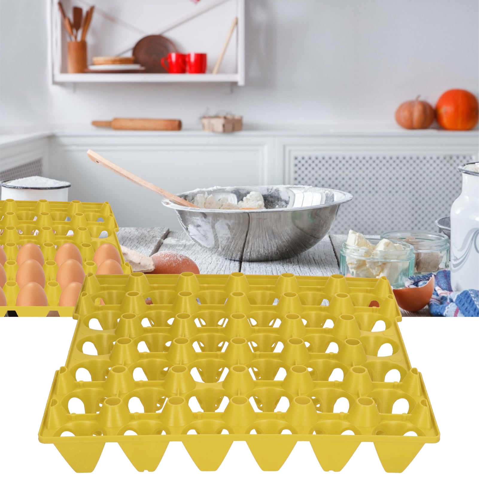 5Pcs Plastic Egg Flats 30-Cell Egg Crates Holder Tray For Storage ...