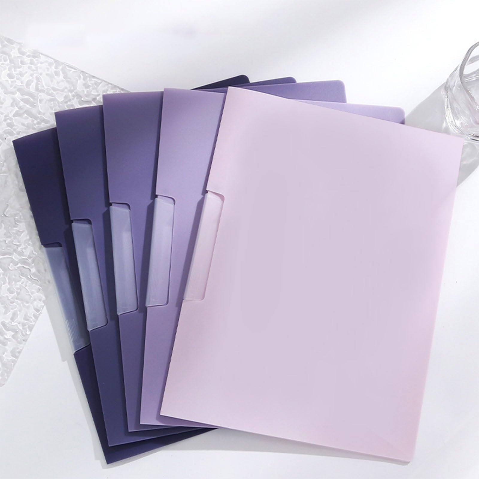 5Pcs Plastic Envelope Document Folders with Pockets Removable Mark ...