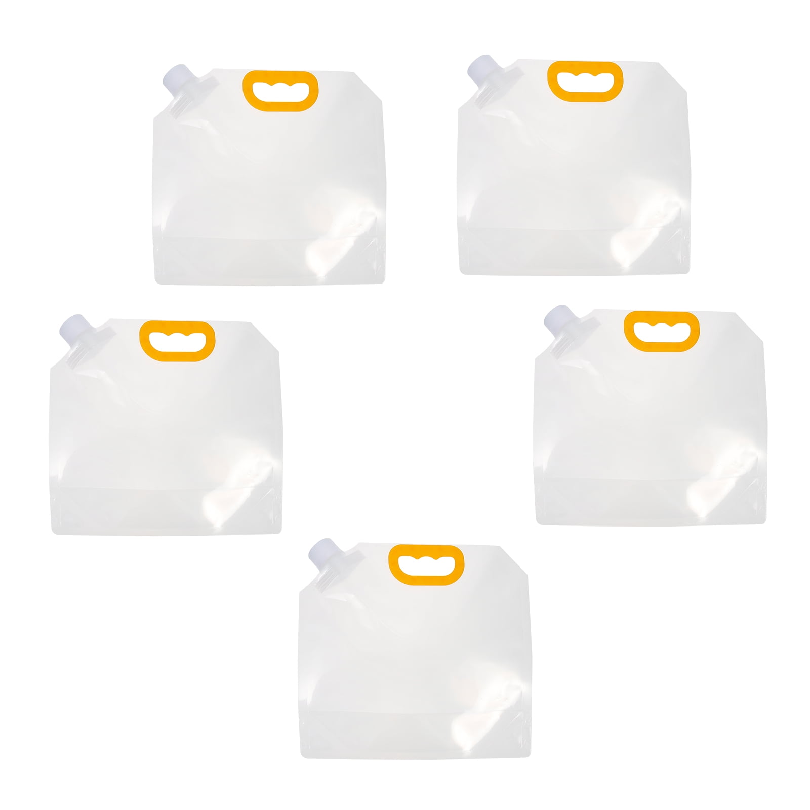 HEMOTON 5Pcs Clear Drinking Bag Plastic Beer Pouch Screw Lid Water Bag ...