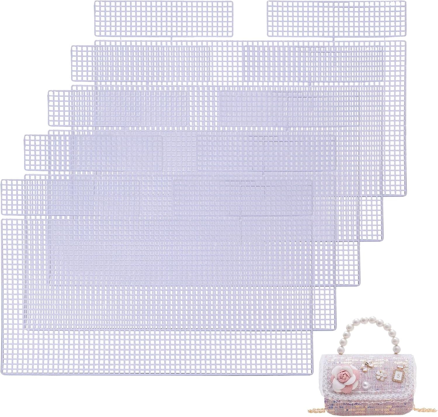5Pcs Plastic Mesh Canvas Sheets Bottom Shaper Pads Purse Making ...