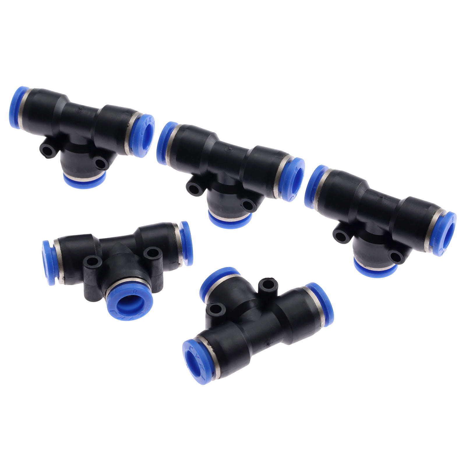 5Pcs Plastic T-junction Pneumatic Fittings Air 3 Way Quick Joint ...