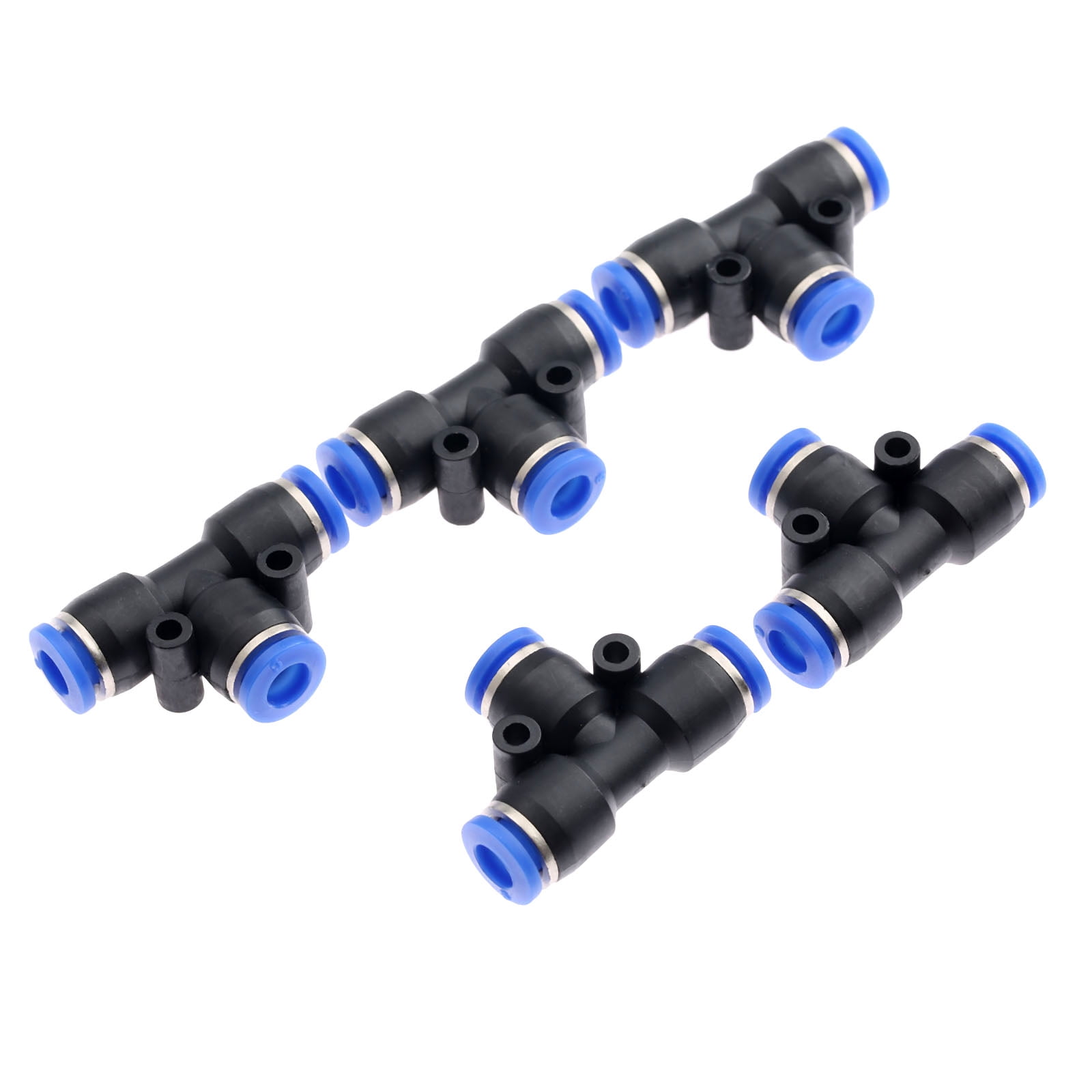 5Pcs Plastic T-junction Pneumatic Fittings Air 3 Way Quick Joint ...