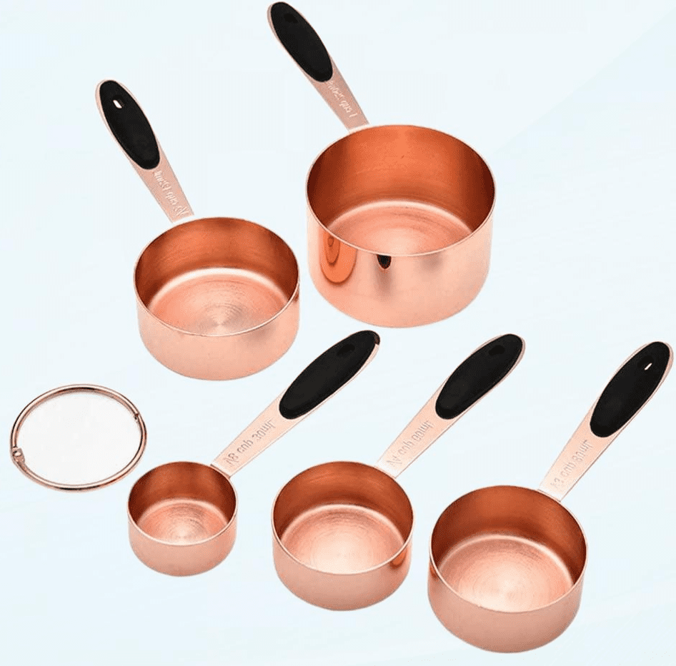 Kitchen Utensil Set Copper Measuring Cups & Spoons Set - 14 Piece ...