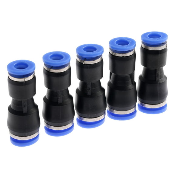 5Pcs Pneumatic Fittings Push In Straight Reducer Connectors for Air ...