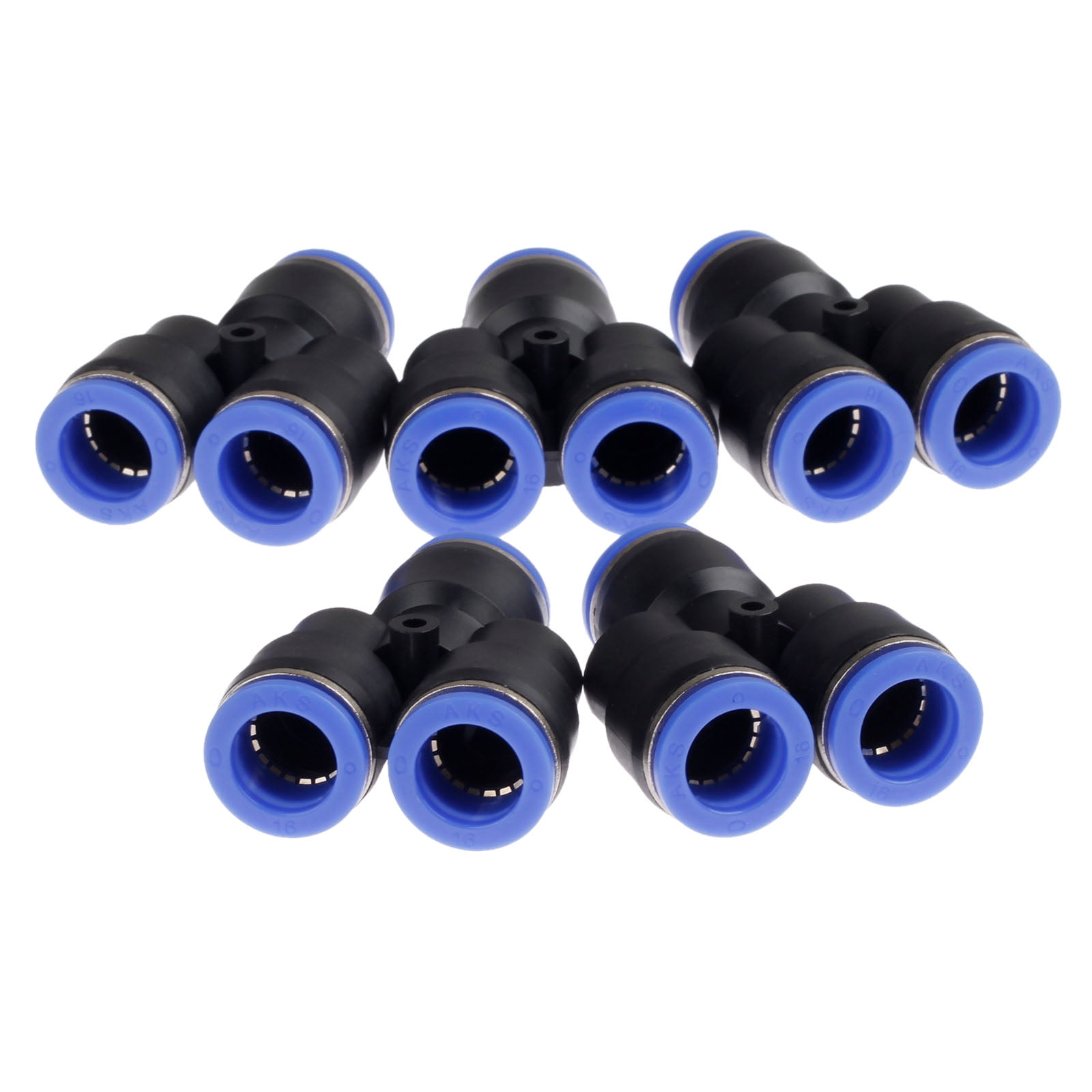 5Pcs Pneumatic Parts 3 Way Air Pneumatic Connector Y Union Quick Joint ...