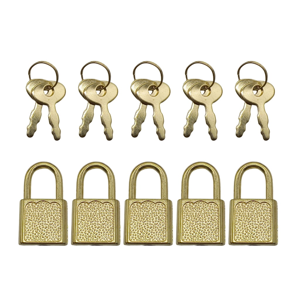 5Pcs Portable Suitcases Locker Securing Lock With Key Diary Padlocks ...
