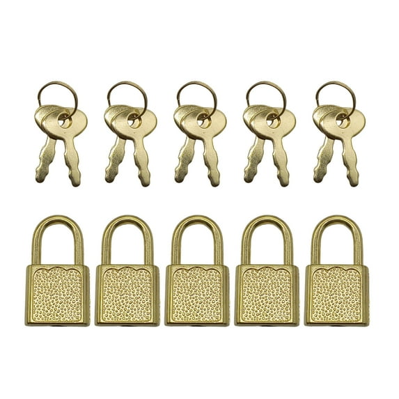 5Pcs Portable Suitcases Locker Securing Lock With Key Diary Padlocks ...