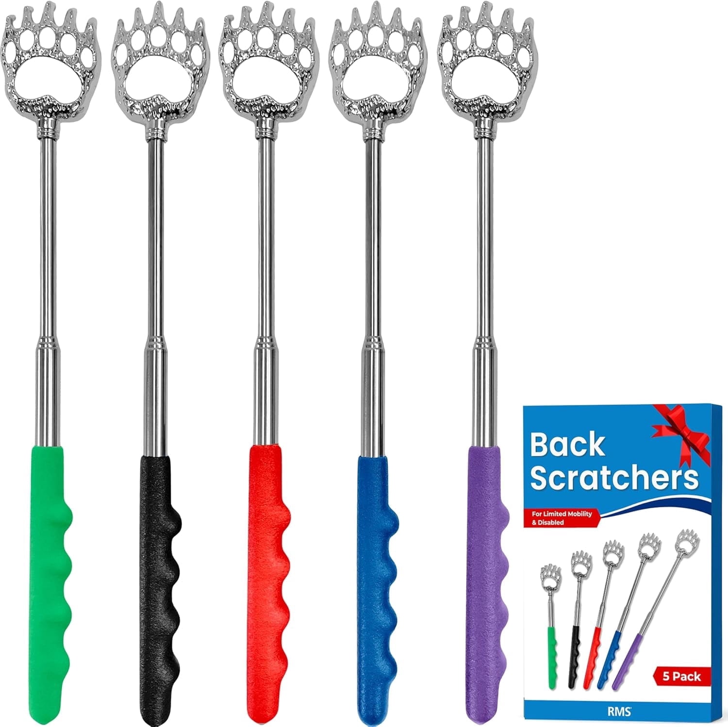 RMS 5Pcs Telescopic Back Scratcher Stainless Steel Bear Claw - Walmart.com
