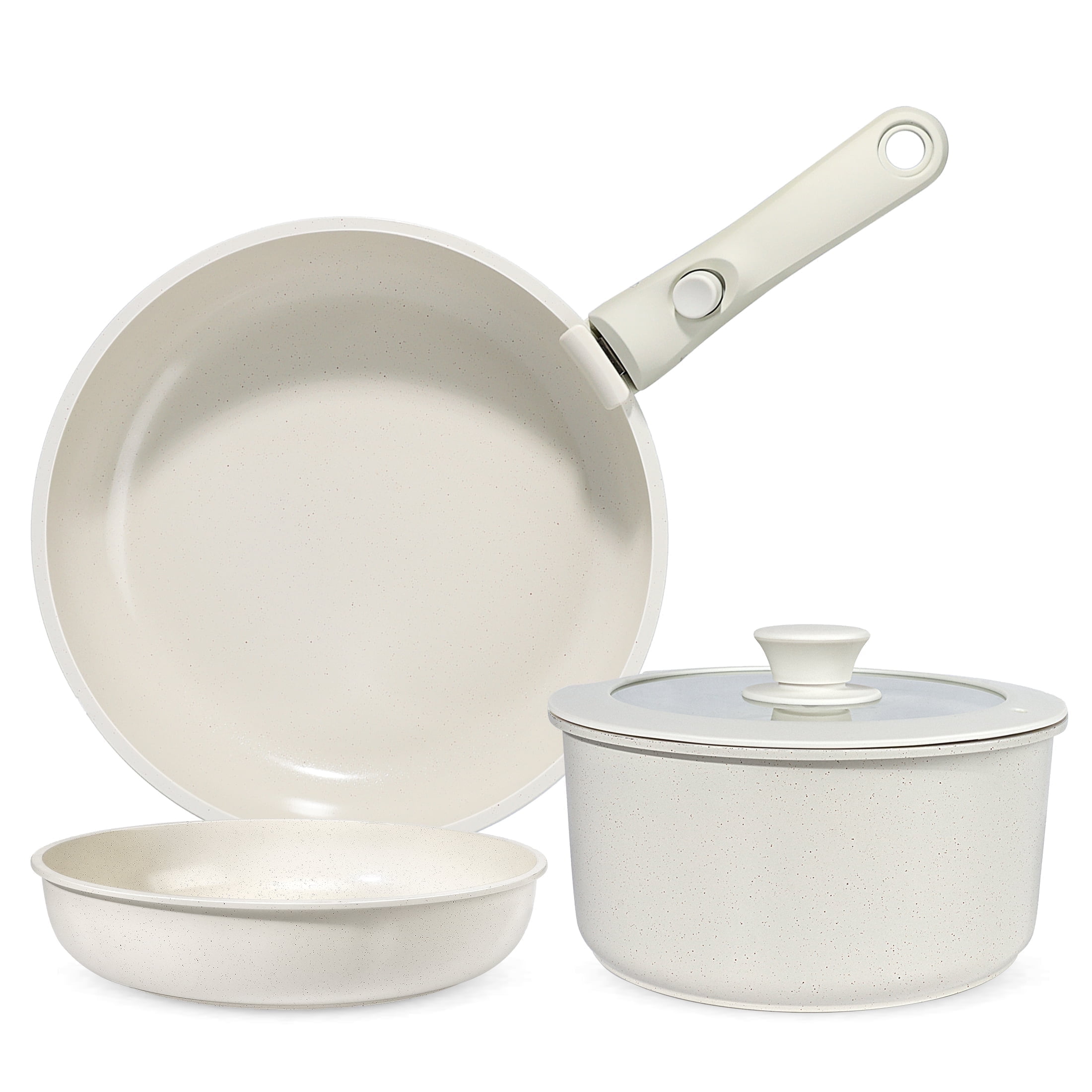 GiPP 5Pcs Ceramic Pots and Pans Set Nonstick Cookware Sets Removable ...