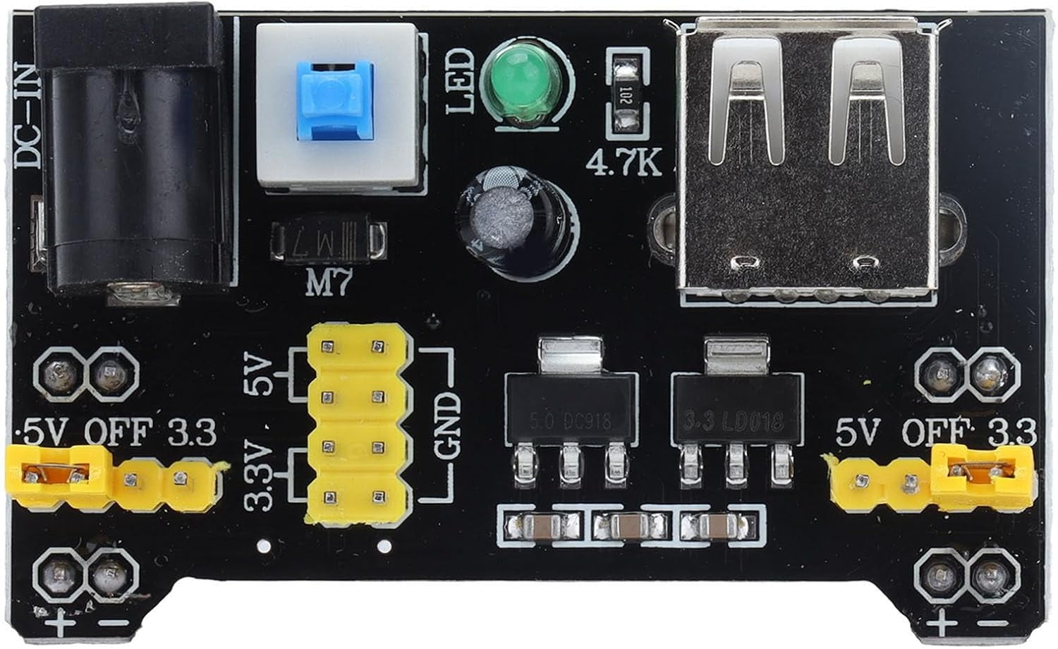 5Pcs Power Module, PCB 2 Way DC Voltage Regulator Modules, Power Supply ...