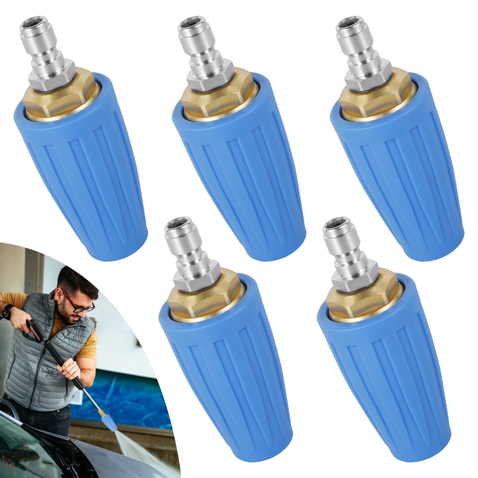 5Pcs Pressure Washer Tips Brass Pressure Washer Turbine Nozzle 4000 PSI ...