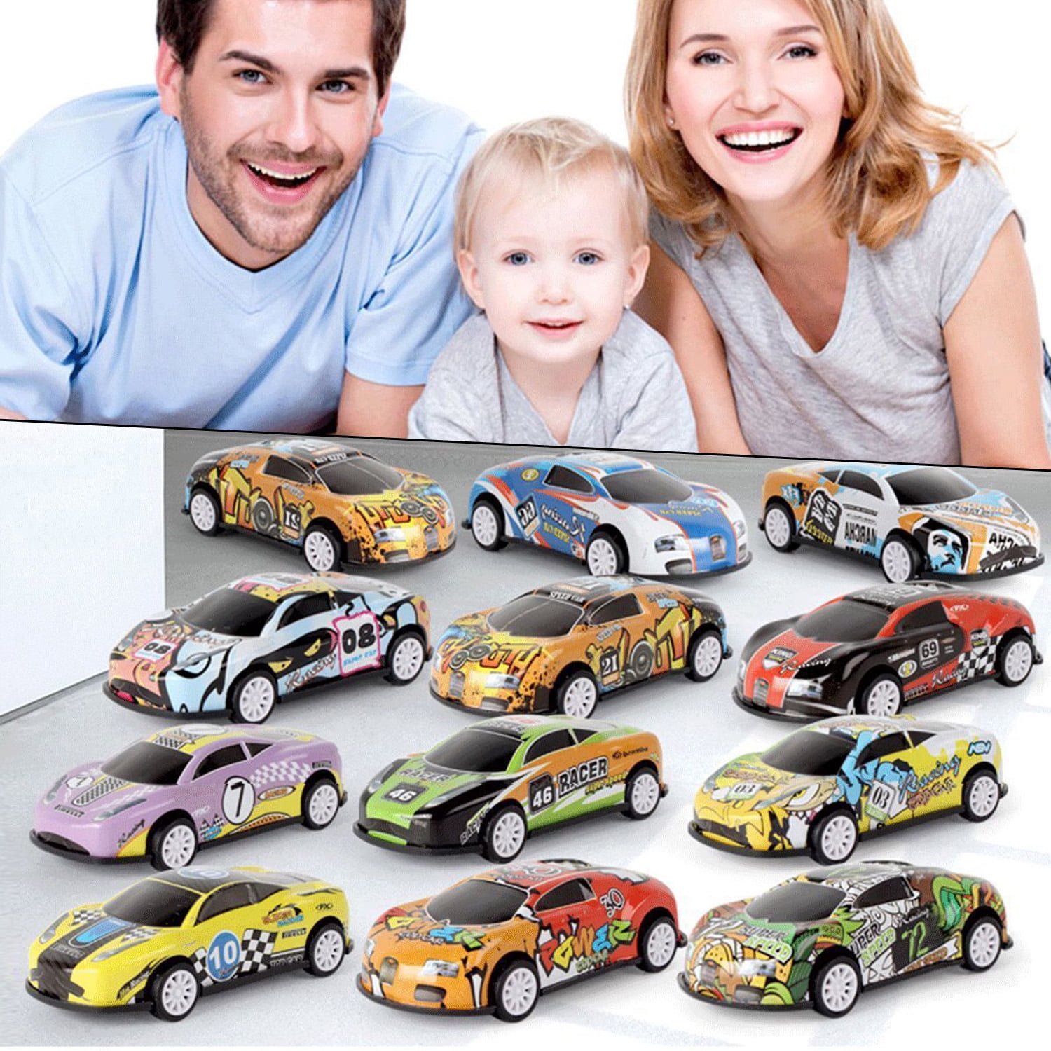 5Pcs Pull Back Cars Toys Set, Kids Mini Toy Playsets,Race Car Party ...