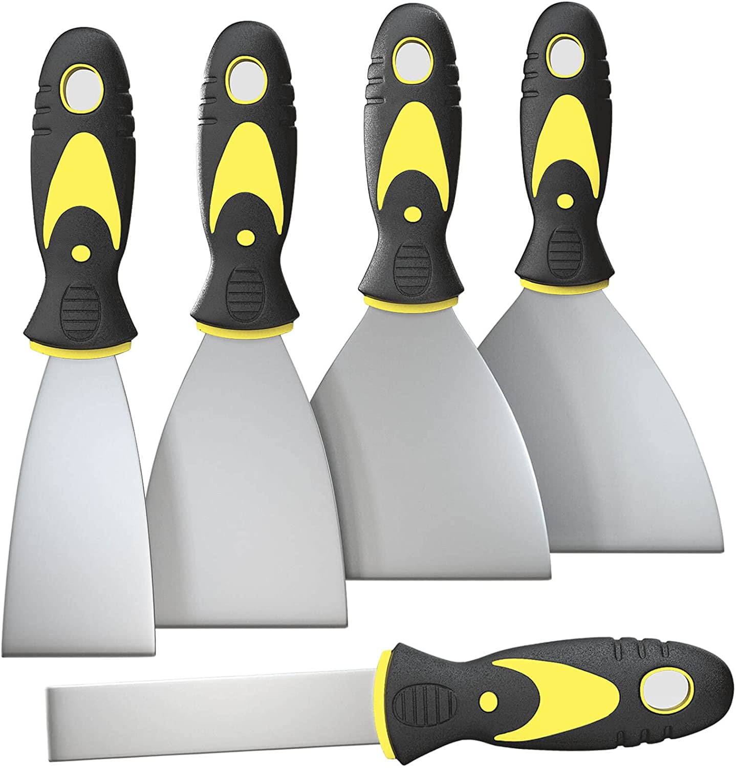 5Pcs Putty Knife, Set, 1" 2" 3" 4" 5" Scraper, Spackle Knife, Paint Scraper, Scraper Tool, No ...